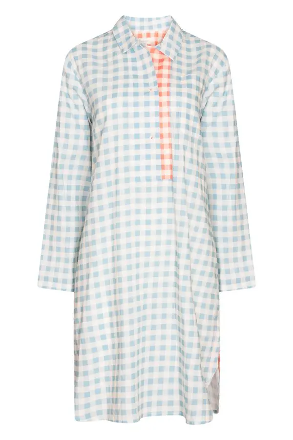 NOLOGO-CHIC Gingham Nightwear Nightshirt Cotton - Blue