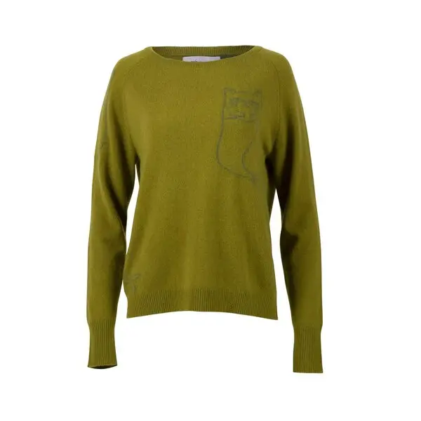 CATNIP AND SEAWEED The Cashmere Sweater In Forest - Green