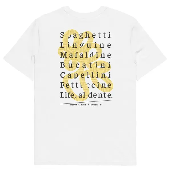 ANCHOR & CREW Eleven Life, Al Dente Editions Organic Cotton T-shirt - White
