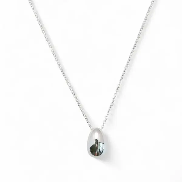 MISS CECILIA Egg Necklace - Silver