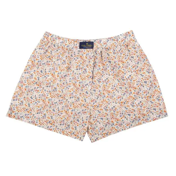 LE COLONEL Neutrals / Brown / Red Liberty Terracotta Phoebe Boxer Shorts - Brown/red