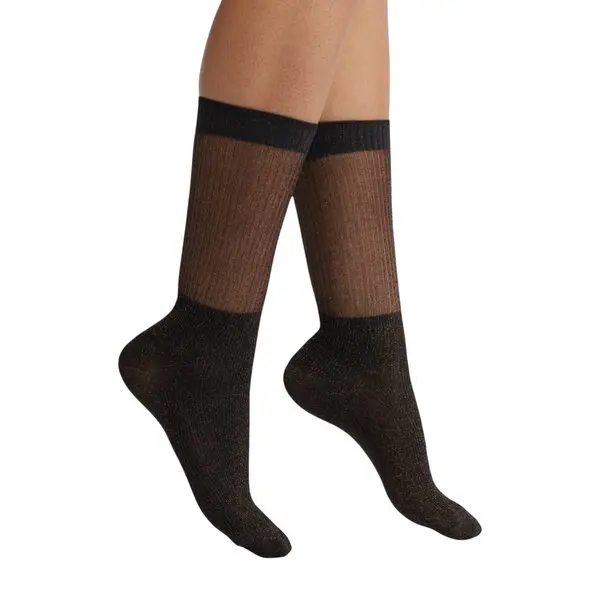 HIGH HEEL JUNGLE BY KATHRYN EISMAN Glitter Dance Socks - Black