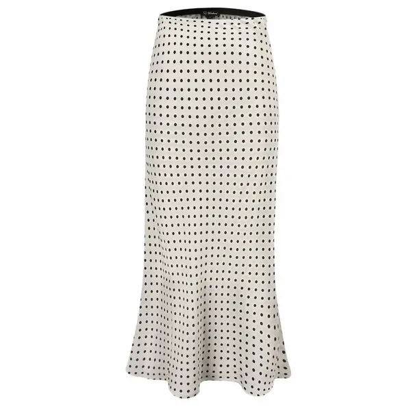 SMART AND JOY Straight-cut Midi Skirt With Print - White