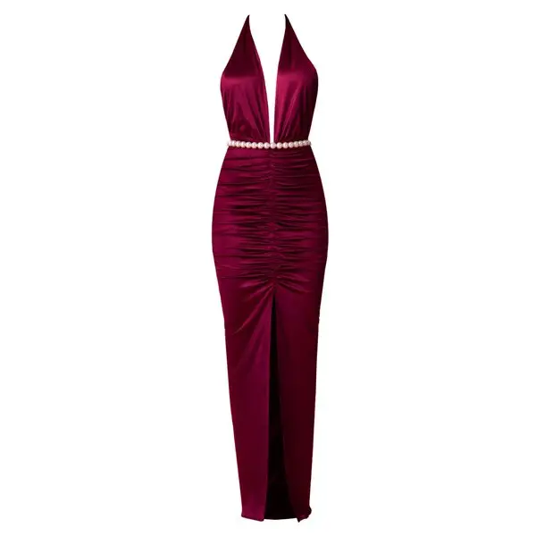 NUR KARAATA Charlotte Dress - Red