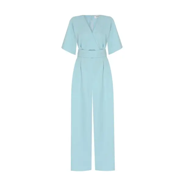 NALÈ Ella Envelope V-neck Jumpsuit - Blue