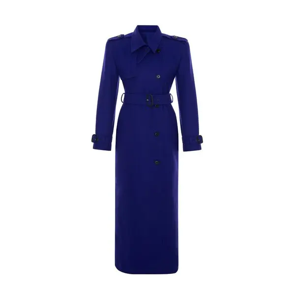 MAISON SEL Aria Wool Trench Coat - Purple