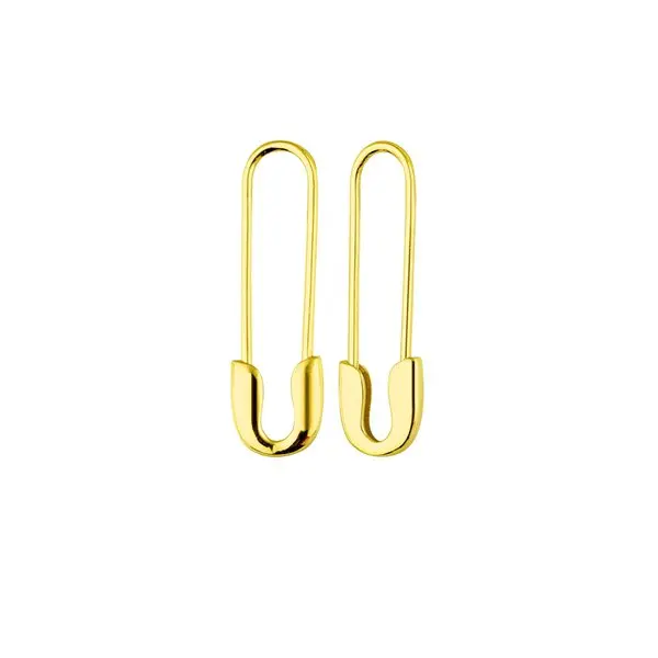 SPERO LONDON Sterling Silver Safety Pin Earrings - Gold
