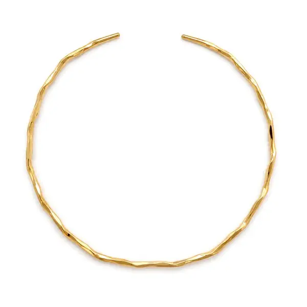 HYE JANE JEWELRY Cleo Hammered Choker Collar Necklace - Gold