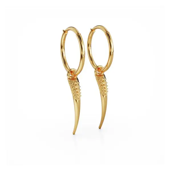 LINDA FIORE Horn Earrings Vermeil - Gold