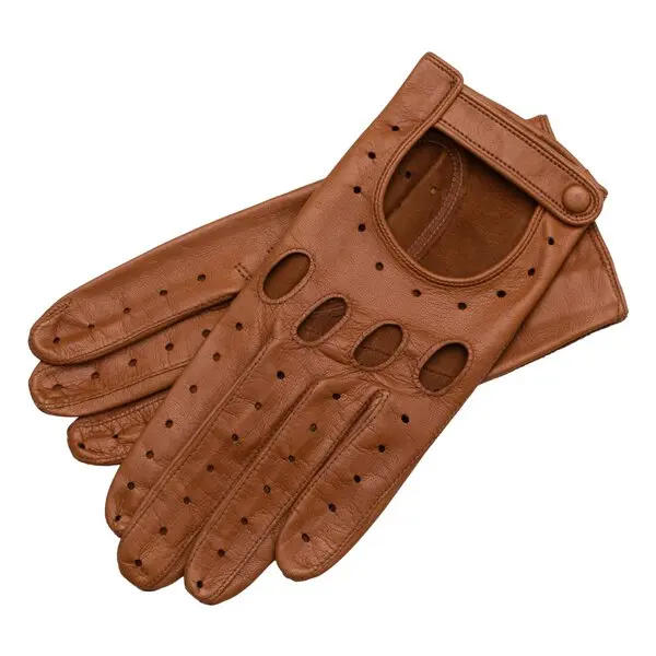 1861 GLOVE MANUFACTORY Messina Leather Driving Gloves In Saddle - Brown