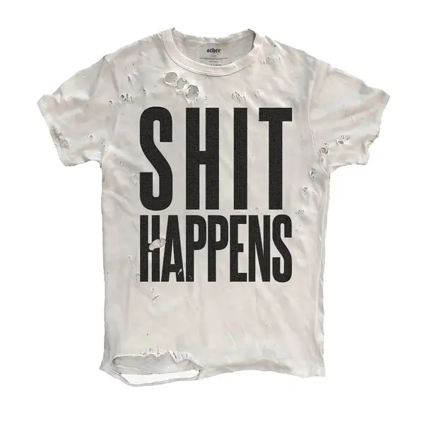 OTHER UK Shit Happens Thrasher T-shirt - White