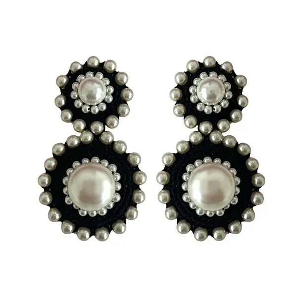 PINAR OZEVLAT Snow Storm Earrings - Black