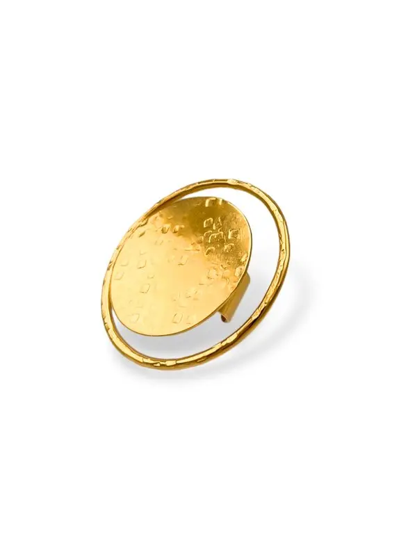 JAREDJAMIN Large Peacock Eye Ring - Gold