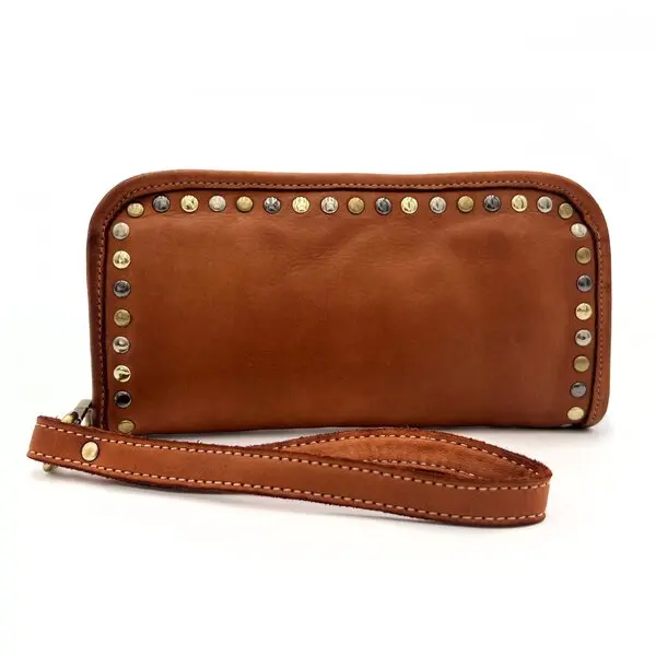 BOLSA NOVA HANDBAGS Sofia Zip Around Wallet In Cognac - Brown