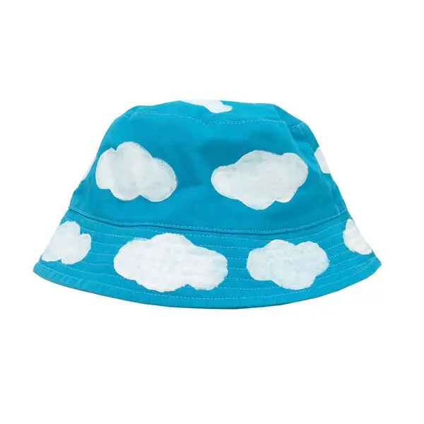 QUILLATTIRE Sky & Cloud Bucket Hat - Blue