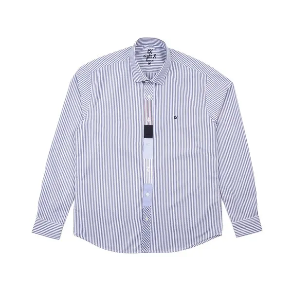 EIGHT X Mark Long Sleeve Button Down Shirt - Blue
