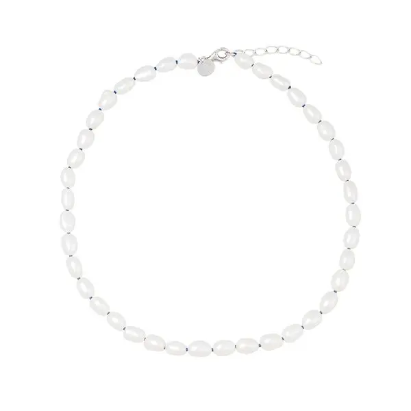CHIARA TEDESCHI JEWELLERY Baroque Pearl Necklace & Colored Thread - Pink