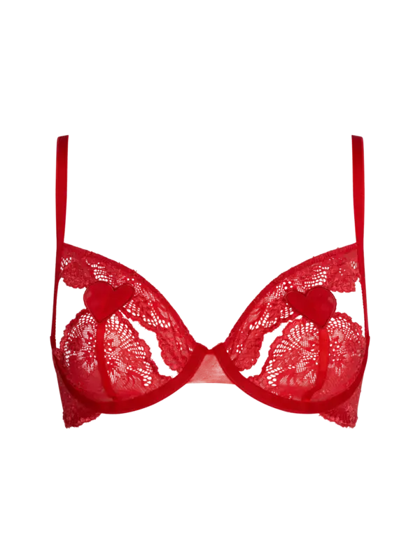 BONBON LINGERIE Griselda Ouvert Bra - Red