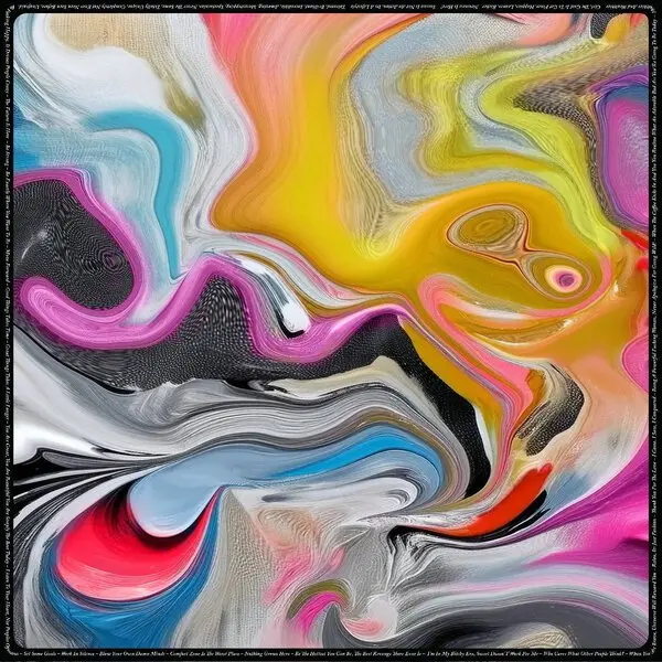 MAXJENNY Pink / Yellow Scarf Smokeflow Watercolour - Pink/yellow