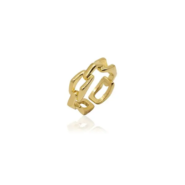 ATELIER PETITES PIERRES Unchained Chain Ring - Gold