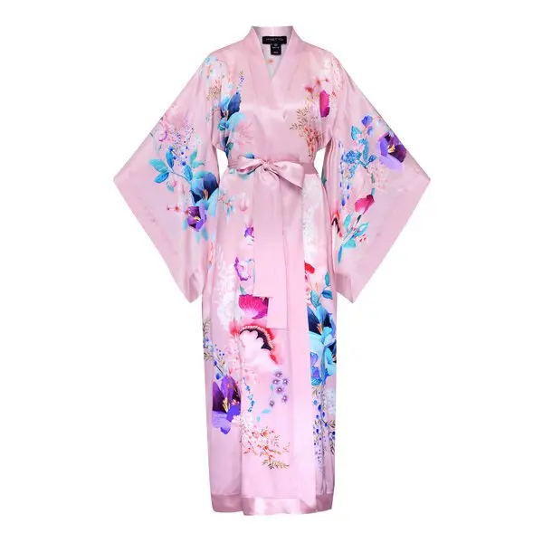 MENG Silk Satin Kimono - Pink