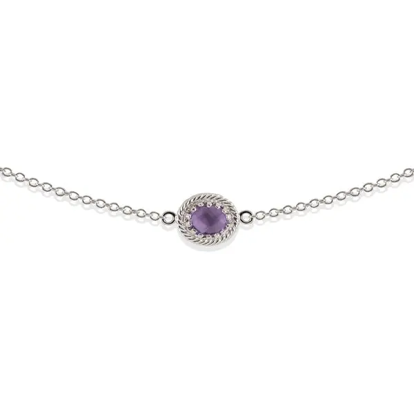 VINTOUCH ITALY Purple / Silver Luccichio Amethyst Choker - Purple/silver