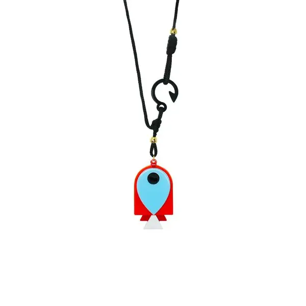 GISSA BICALHO Handmade Necklace Fish - Orange