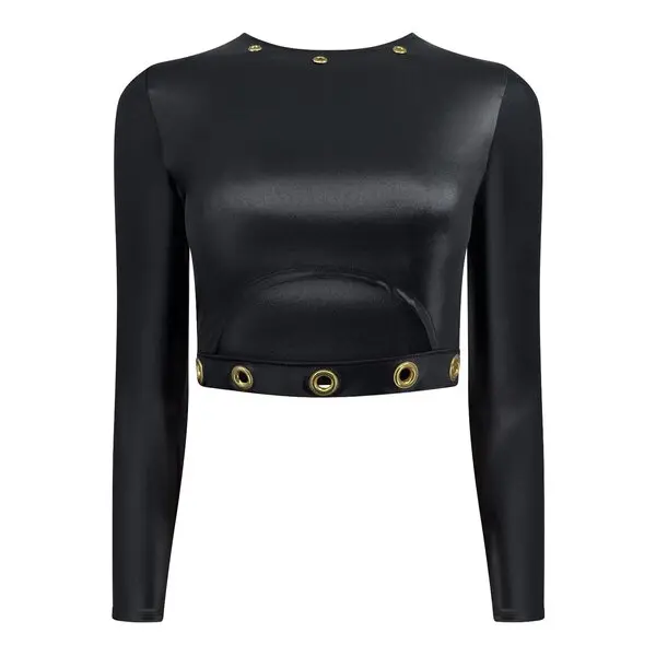MAUI X LOLITA Davira Cutout Long-sleeve Top - Black