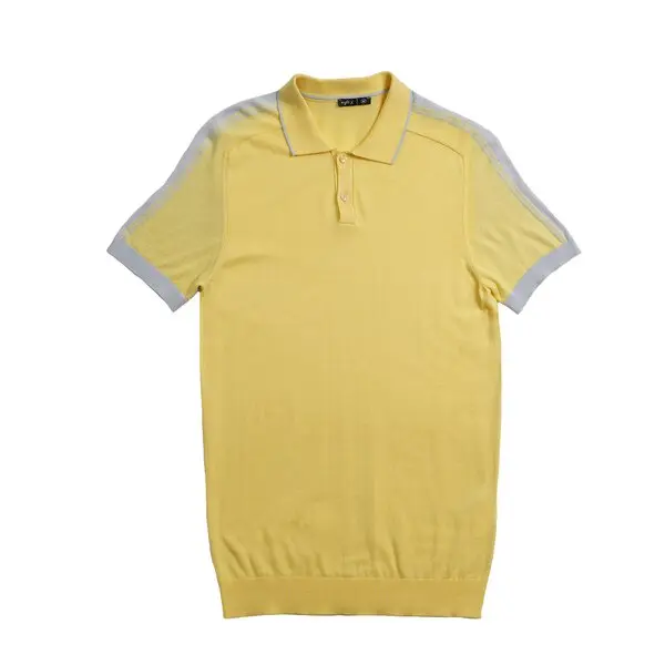 EIGHT X Knit Polo W/ Shoulder Design - Yellow