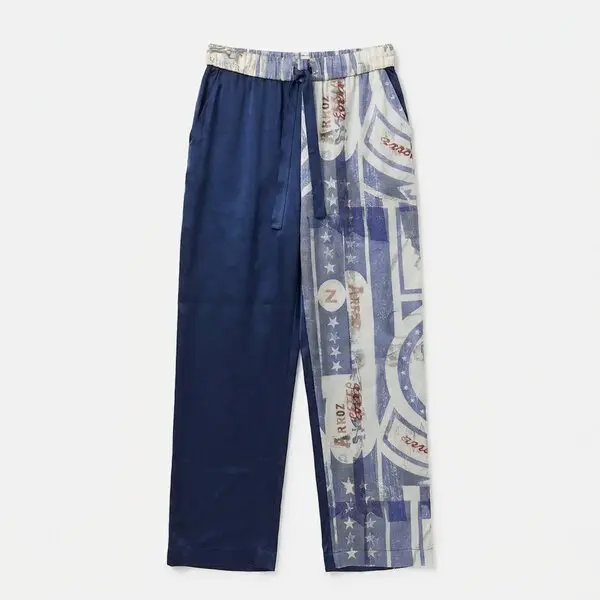 STUDIO AFUERA Azul Silk Printed Pants