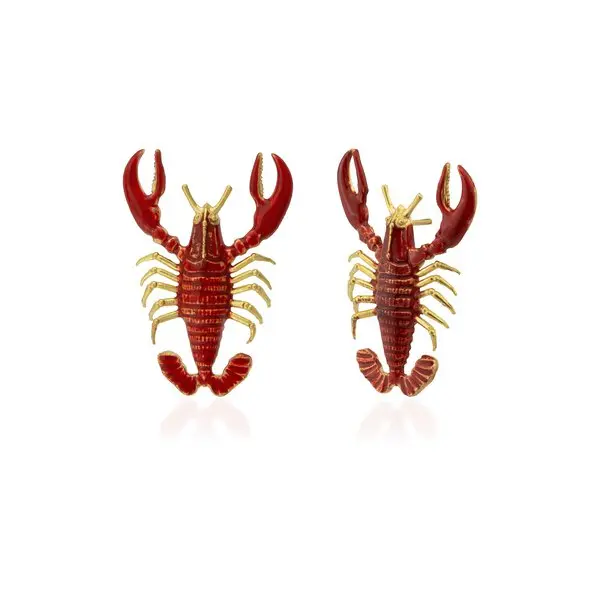 MILOU JEWELRY Lobster Earrings - Orange