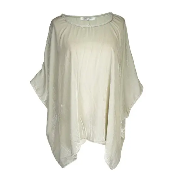 JENNAFER GRACE Sage Silk Velvet Scarf Top - Green