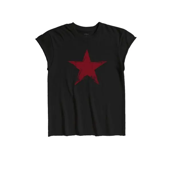 OTHER UK Red Star Rocker Tee - Black
