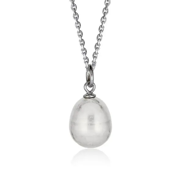 CARTOGRAPHY Silver / White White Pearl On Sterling Silver Chain - Silver/white