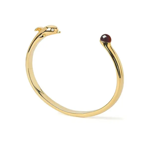 FREQNC ATELIER Dolphin Bangle Tiger's Eye - Brown
