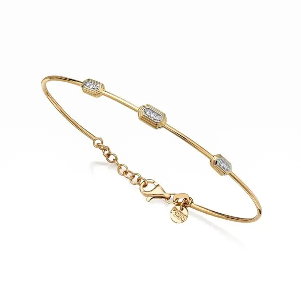 REIS JEWELLERY Hexa Triple Bangle Yellow - Gold