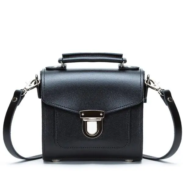 ZATCHELS Handmade Leather Sugarcube Plus - Black