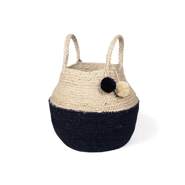 KORISSA Neutrals Naiya Foldable Basket Bag-small - White