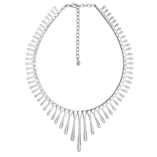 LUCY QUARTERMAINE Sterling Sunray Drop Necklace - Silver