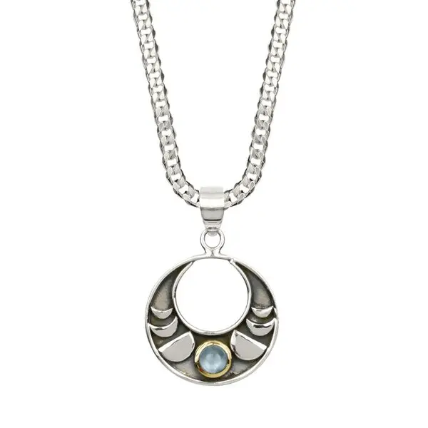 CHARLOTTE'S WEB JEWELLERY Moon Phase Necklace Moonstone - Silver