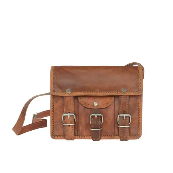 VIDA VIDA Vida Vintage Mini Mini Leather Satchel - Brown