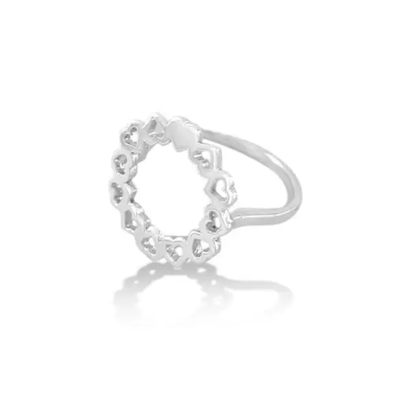 FV JEWELLERY Love Goes Round Circle Ring - Silver
