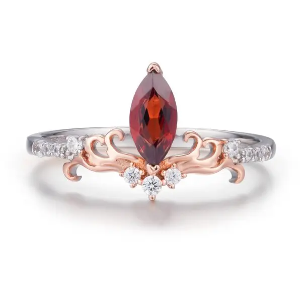 AZURA JEWELRY NEW YORK Ring Of Fire White Gold Vermeil - Silver