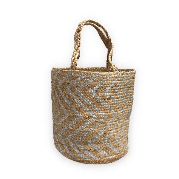 VIDA VIDA Neutrals Jute Beach Tote Bag - Gray