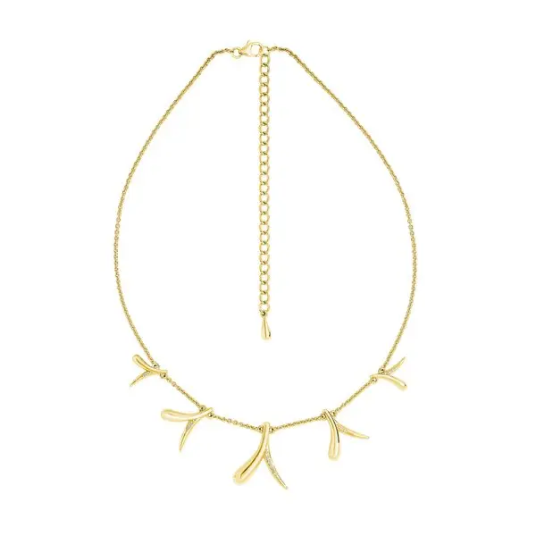LUCY QUARTERMAINE Sycamore Station Necklace In Vermeil - Gold