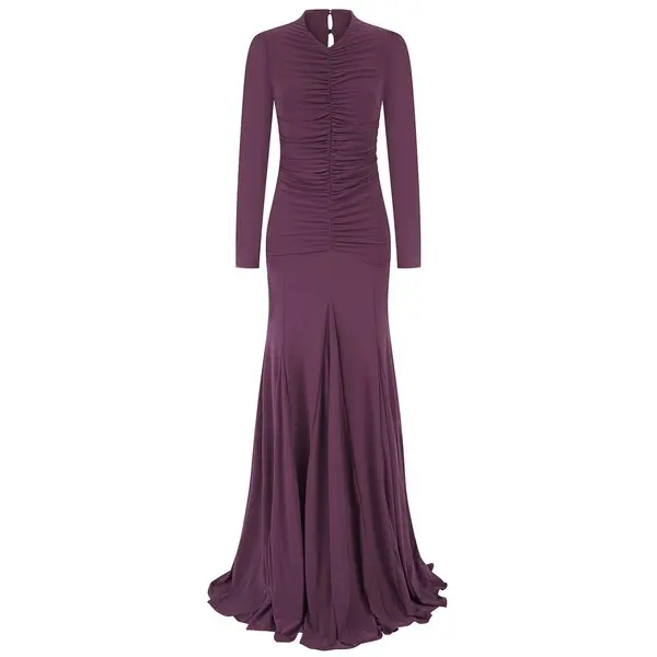 CELESTINE & MAE Zinnia Maxi Dress In Tulipwood - Purple
