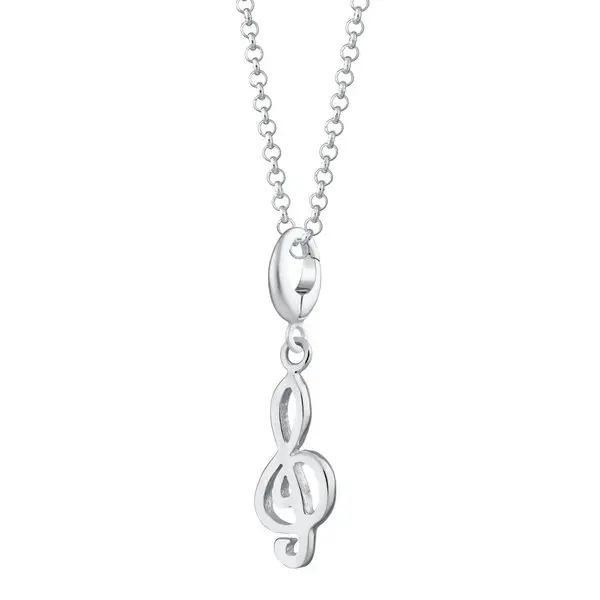 LILY CHARMED Sterling Treble Clef Charm Necklace - Silver