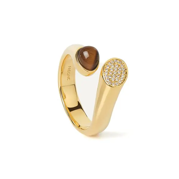 FREQNC ATELIER Serpent Ring - Brown