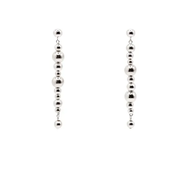 PAS DE MARQUE Sterling Beaded Earrings La Chenille - Silver