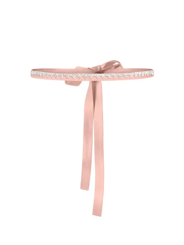 TIA DORRAINE Crystal-embellished Belt Blush - Pink